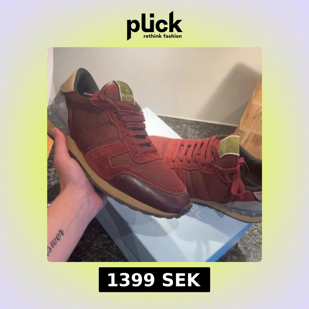 Vinröda Valentino Rockrunner | Skor