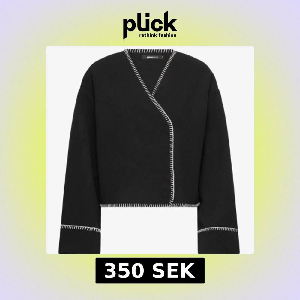 Svart Omlott Overshirt Kappa Från Gina Tricot