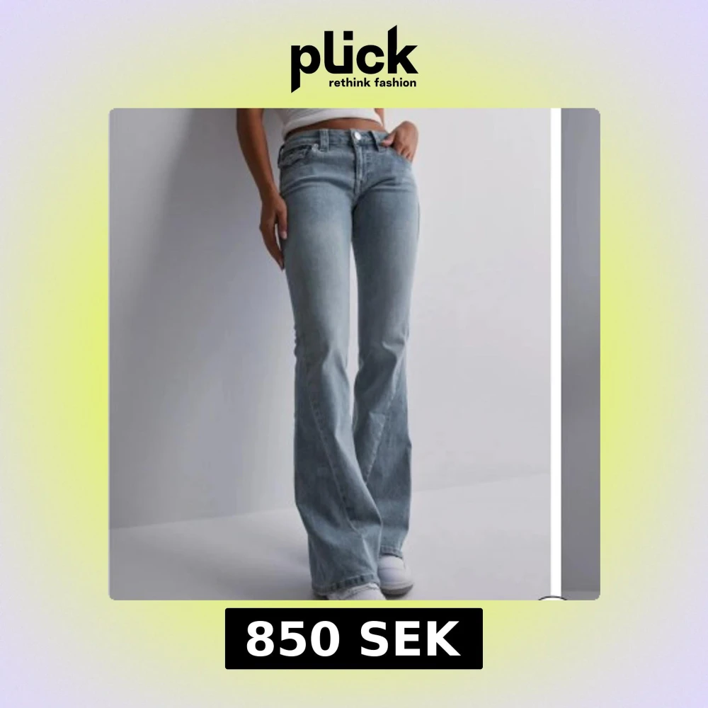 Blå True Religion Joey Low Rise Flare Jeans