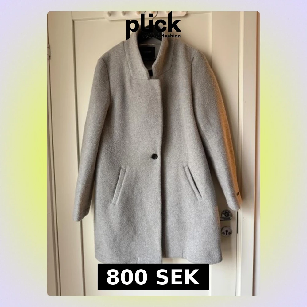 Ljusgrå Ull Kappa Från Scotch & Soda