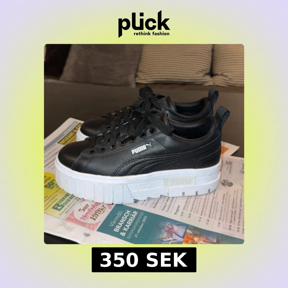 Svarta Puma Sneakers Med Platåsula