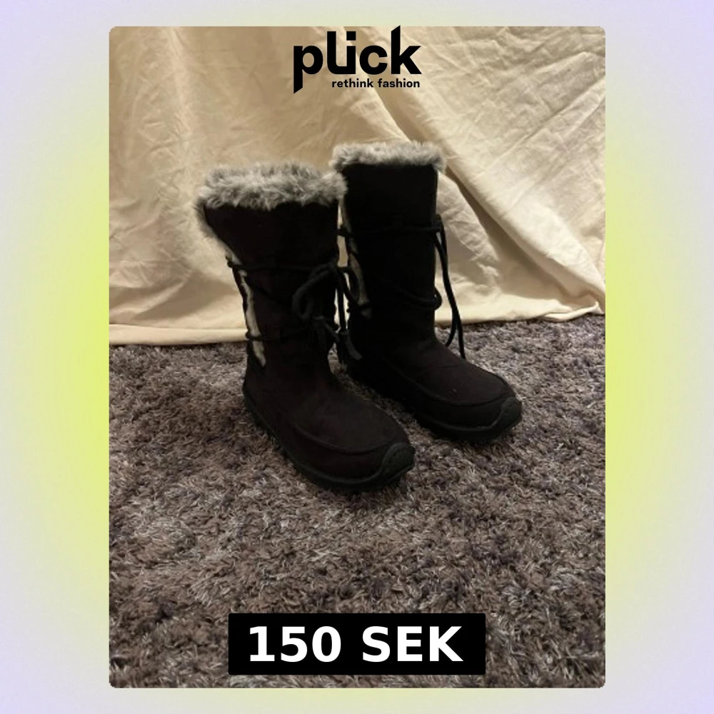 Svarta Vinterskor Barn I Stl 32