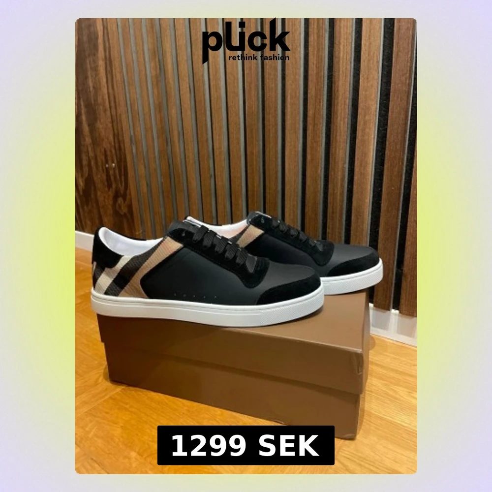 Burberry Rutig Sneaker Svart/Vit