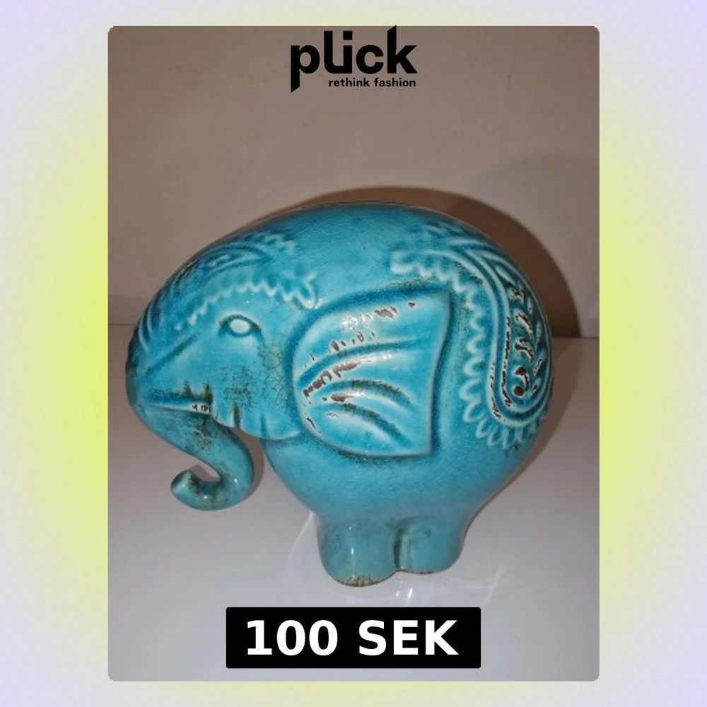 Blå Elefant Spargris Keramik | övrigt