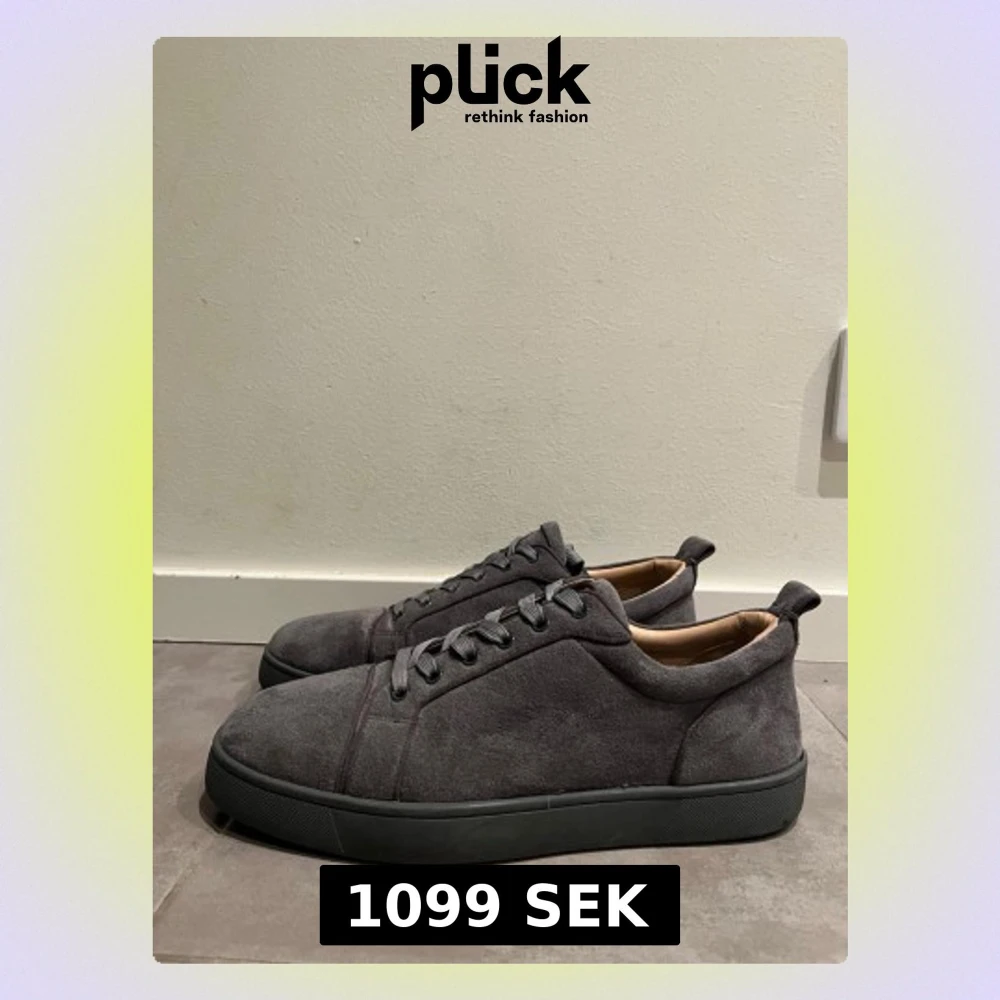 Christian Louboutin Mörkgrå Utan Spikar