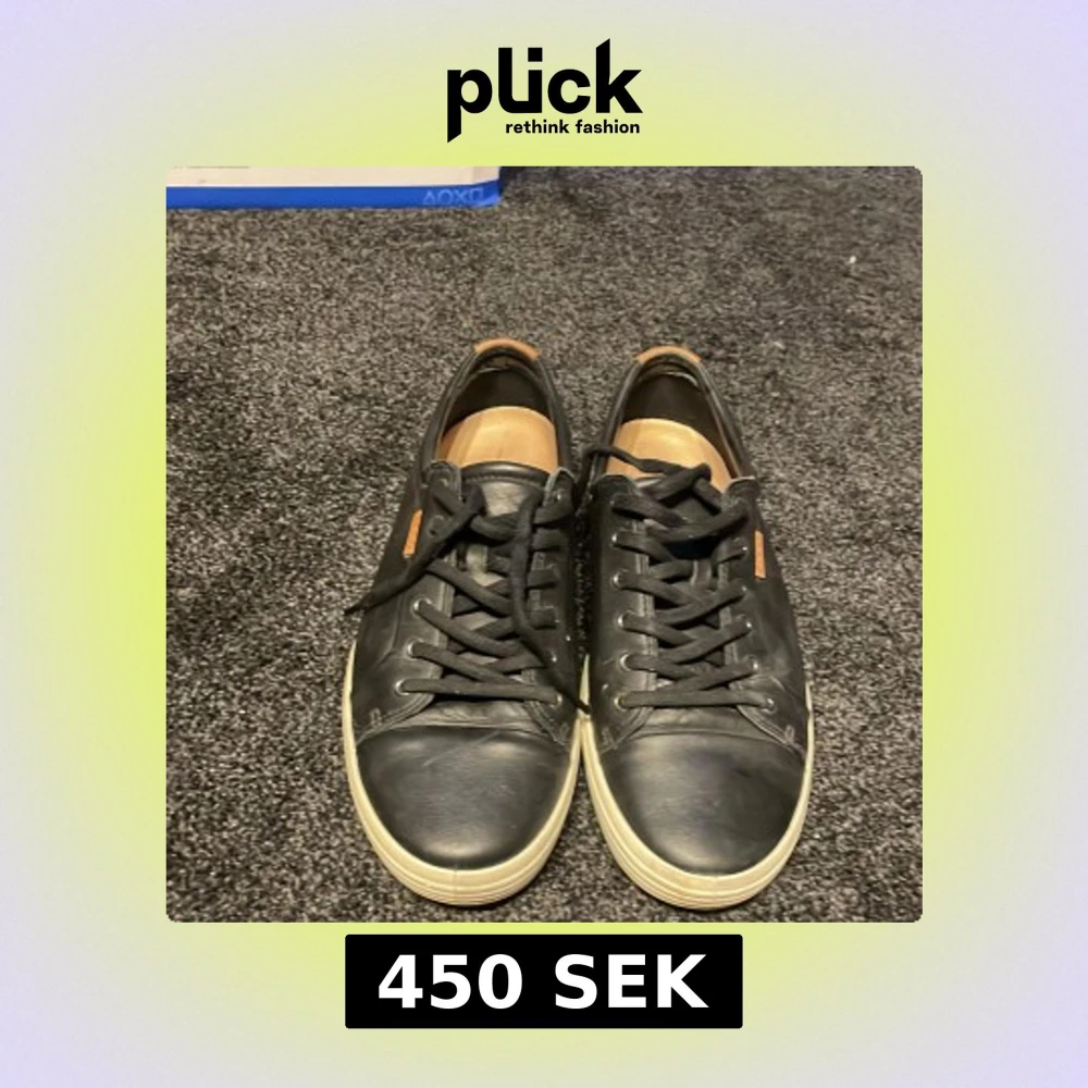 Svarta Ecco Sneakers I Skinn | Skor