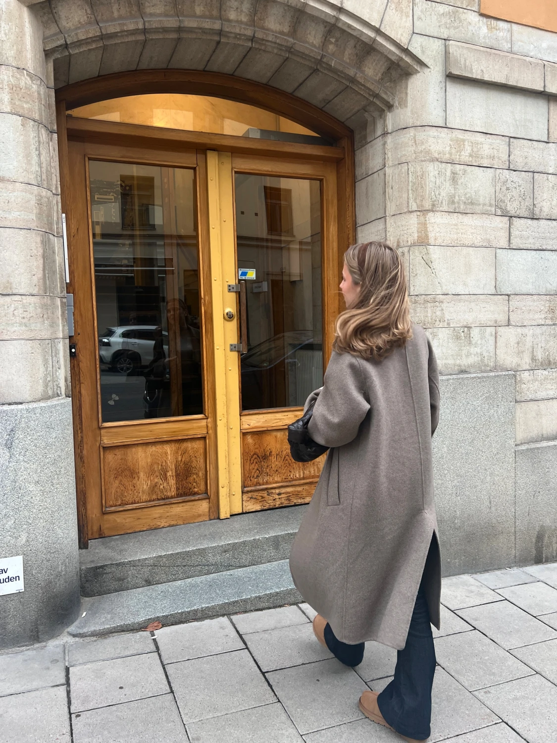 Beige Lång Kappa Ull | Mango | Jackor