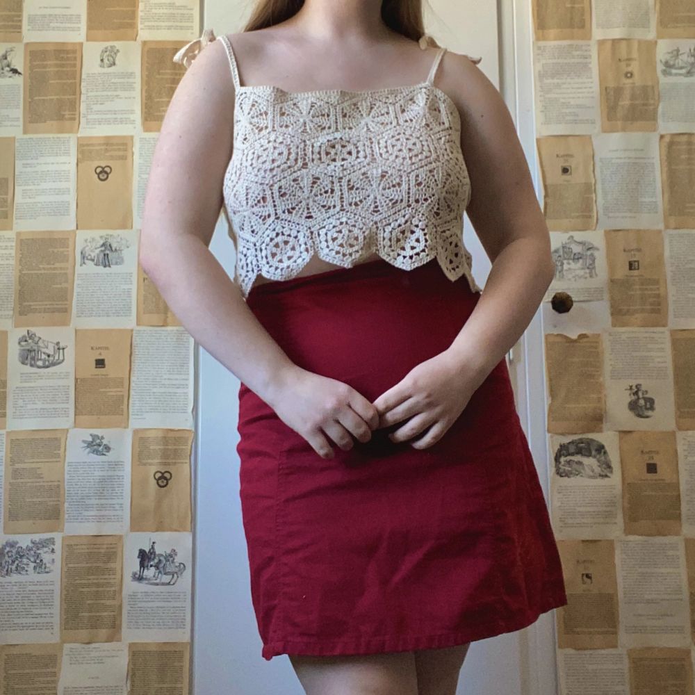 Vit Virkat linne - H&M | Plick Second Hand