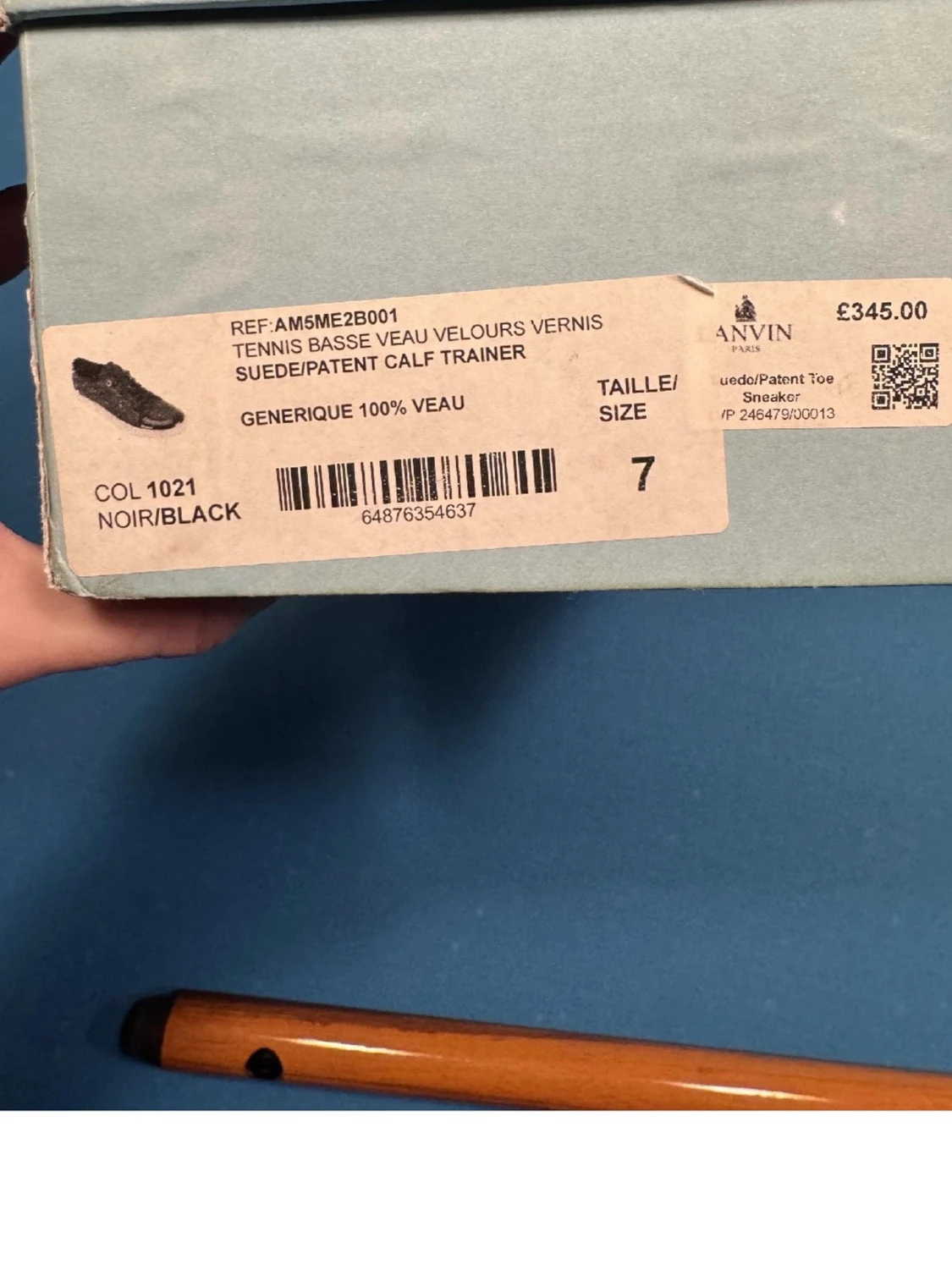 Svarta Sneakers Från Lanvin I Mocka Och Lack