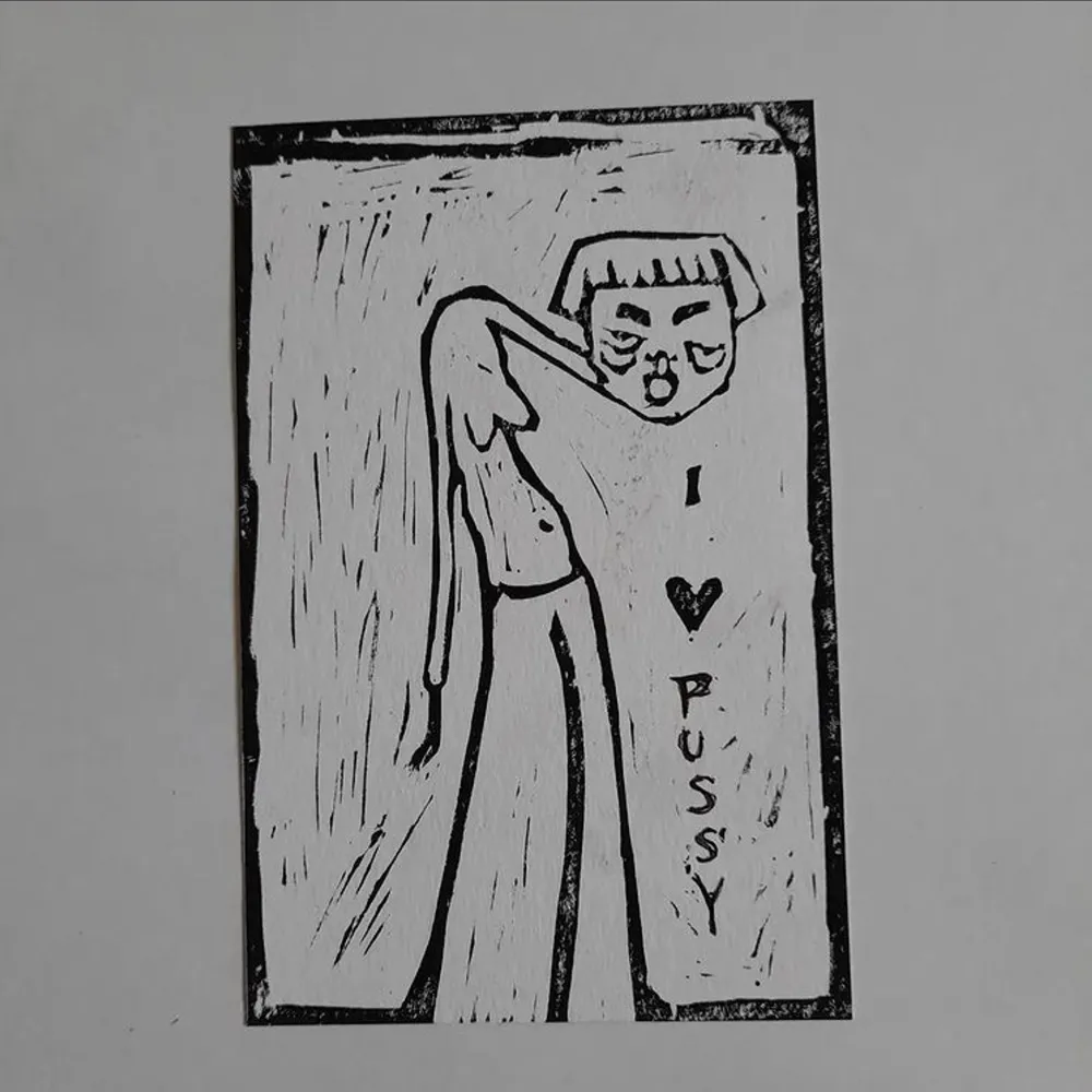 Svart Linolium Tryck | Accessoarer