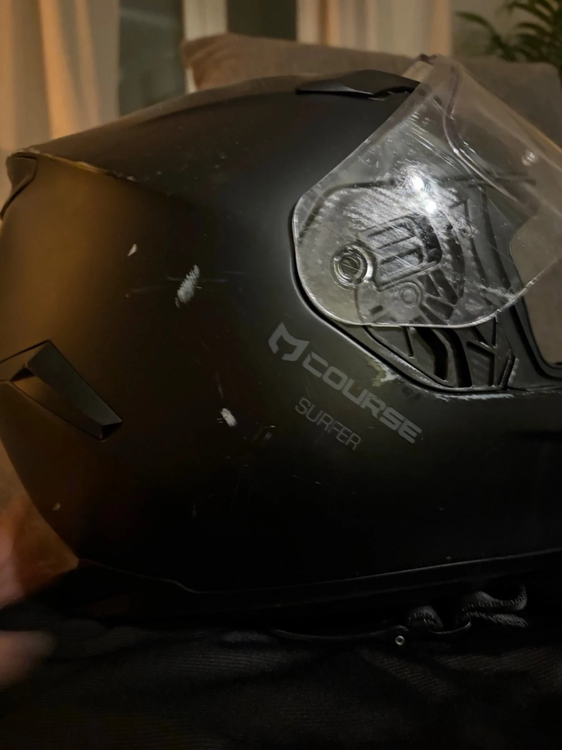 Svart Course Surfer Mc/ Moped Hjälm