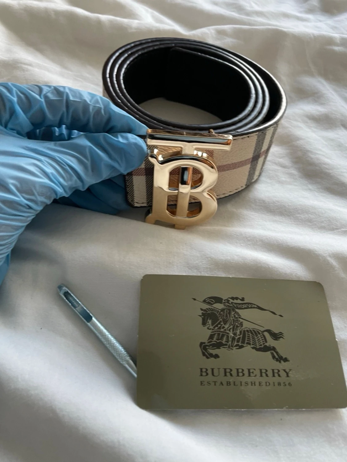 Svart Burrrberry Bälte Helt Ny Hållgörare Ingår