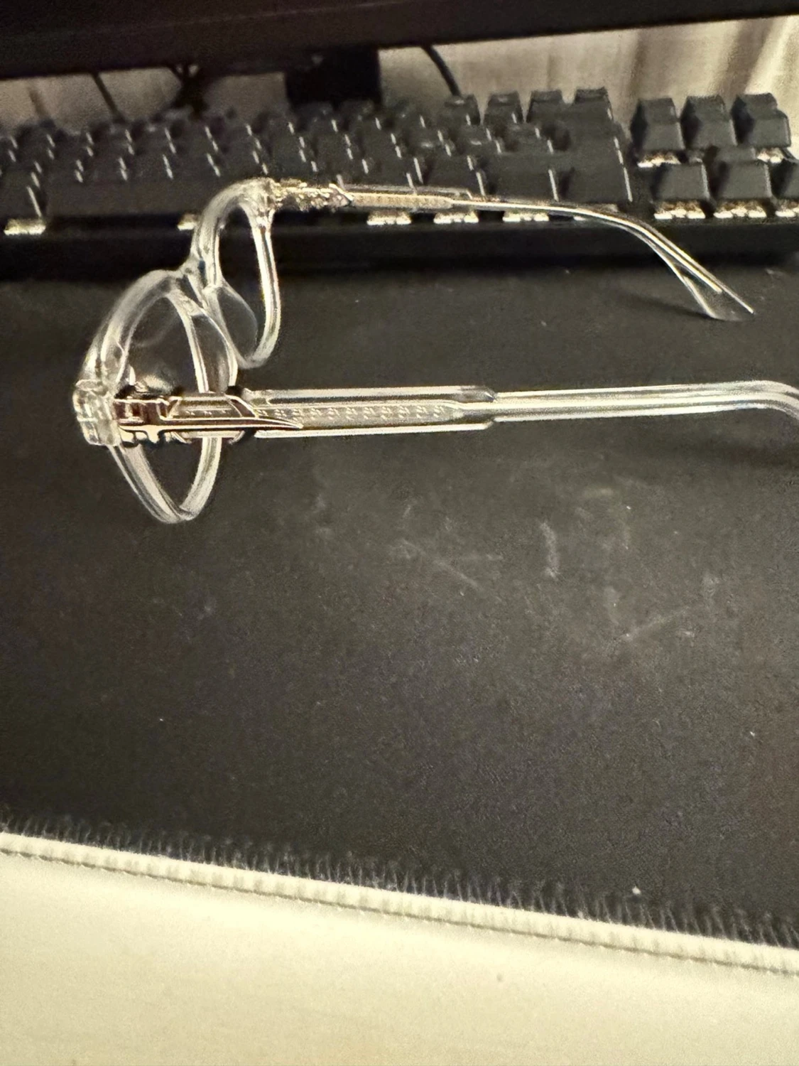 Grå Chrome Hearts Solglasögon Genomskinliga