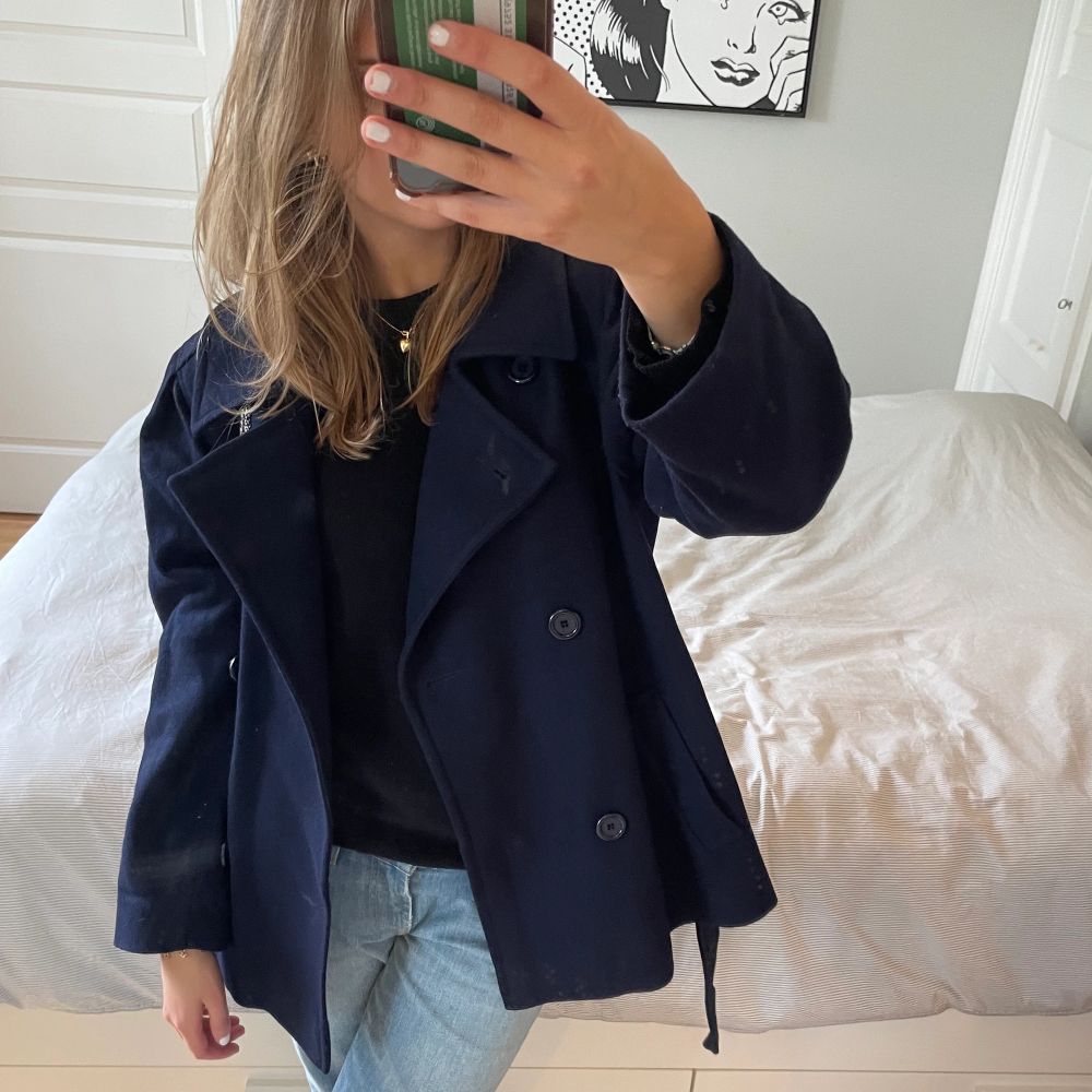 Marinblå Kort kappa - Jackor | Plick Second Hand