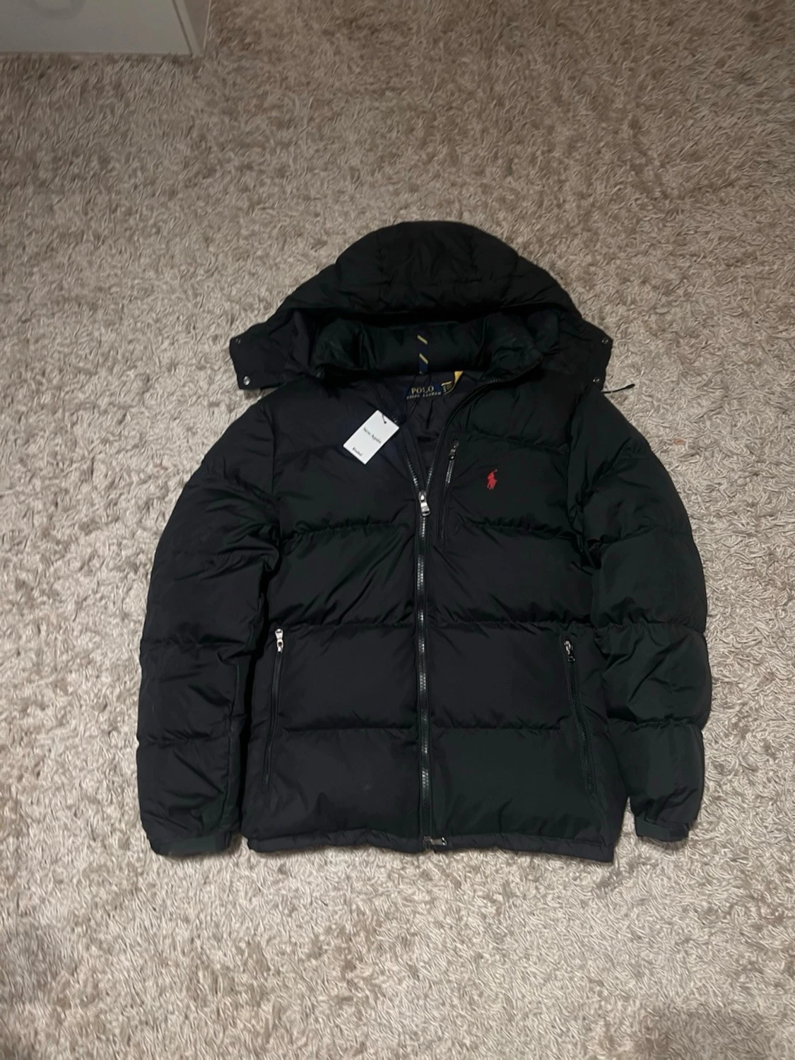 Polo Ralph Lauren Puffer Jacka Vinter Herr M Svart Dun