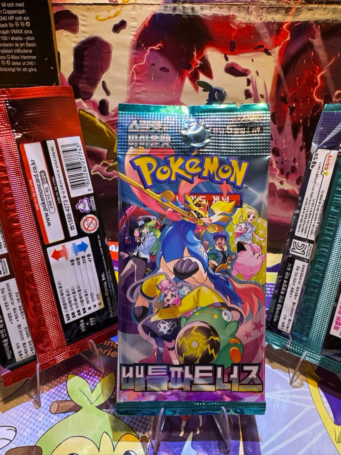 Pokémon 5 Koreanska Booster Packs 151, Team Rocket, Stella