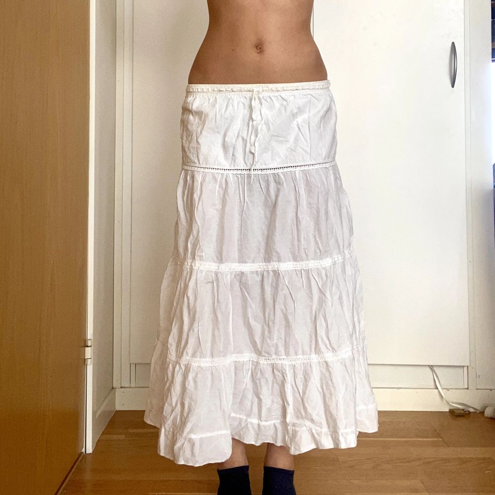 Vit Lång maxi kjol - Blu | Plick Second Hand