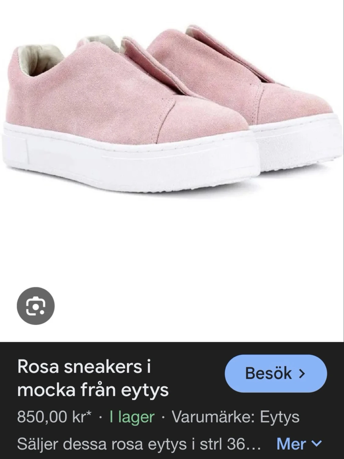 Rosa Mocka Sneakers Från Eytys