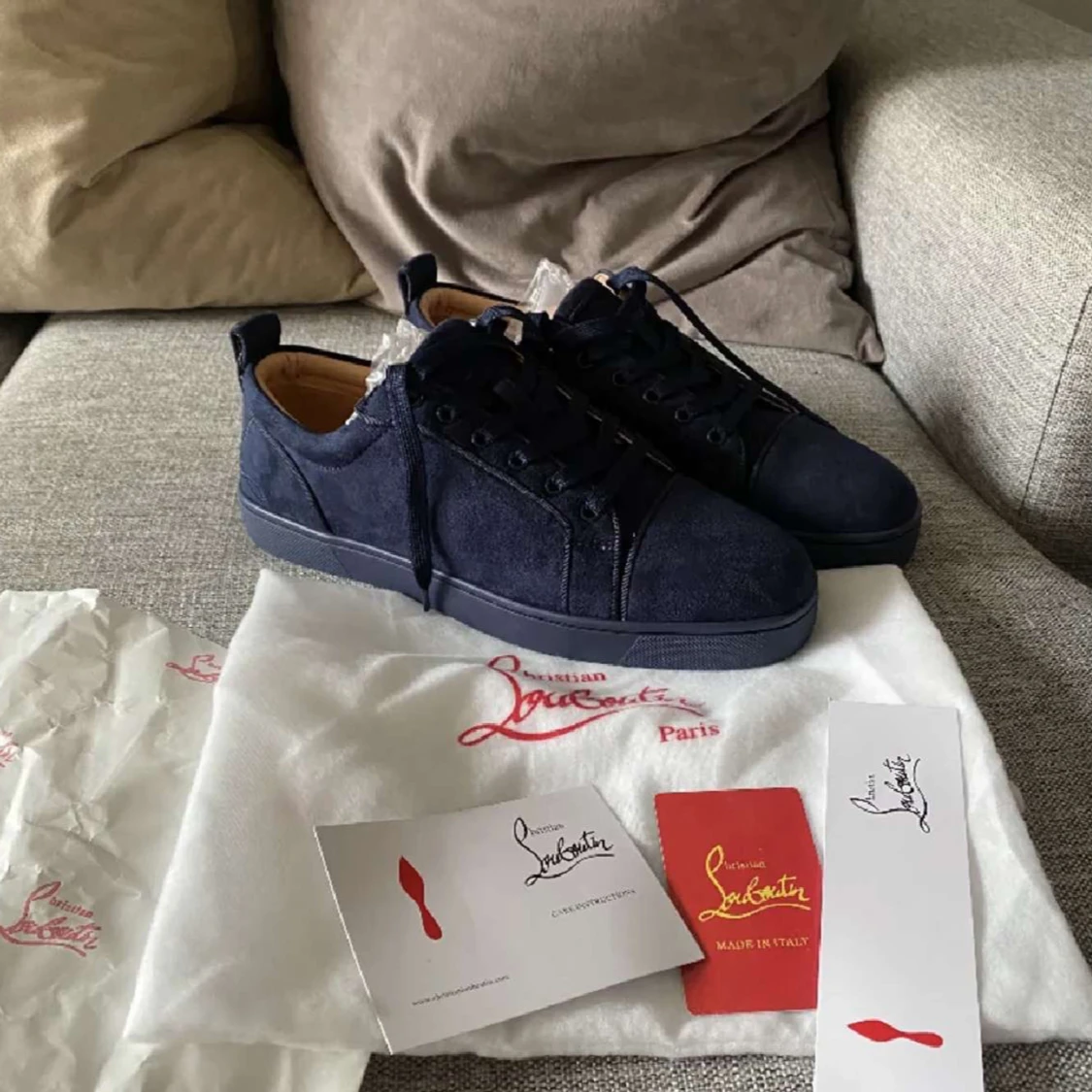 Loubs Utan Spikar Blå | Skor