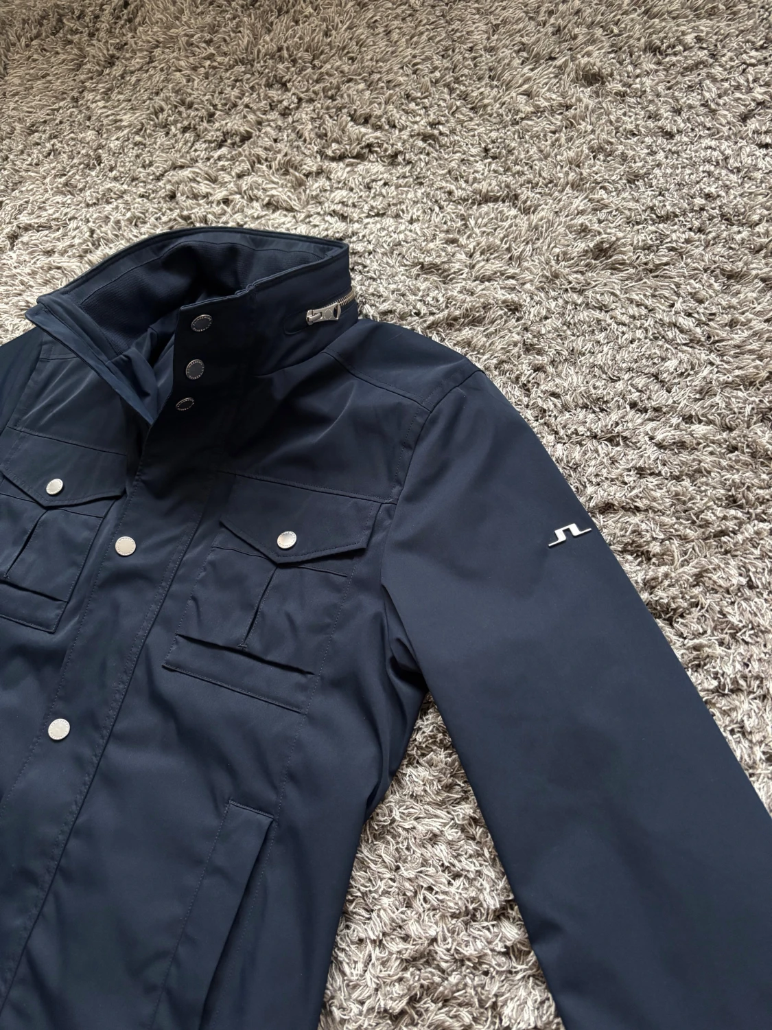 Marinblå Ny J Lindeberg Bailey Field Jacket