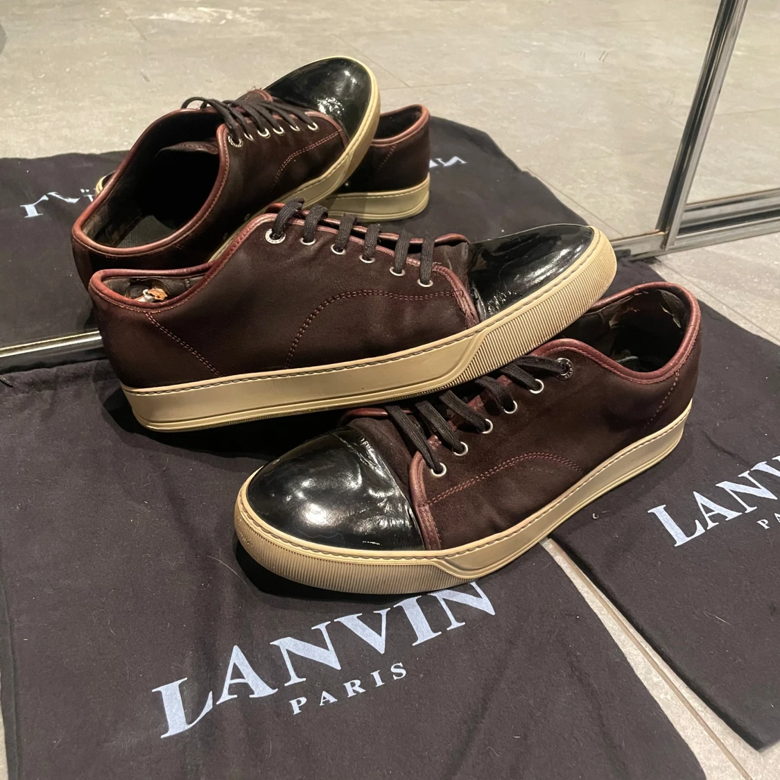 Vinröda Lanvins | Skor