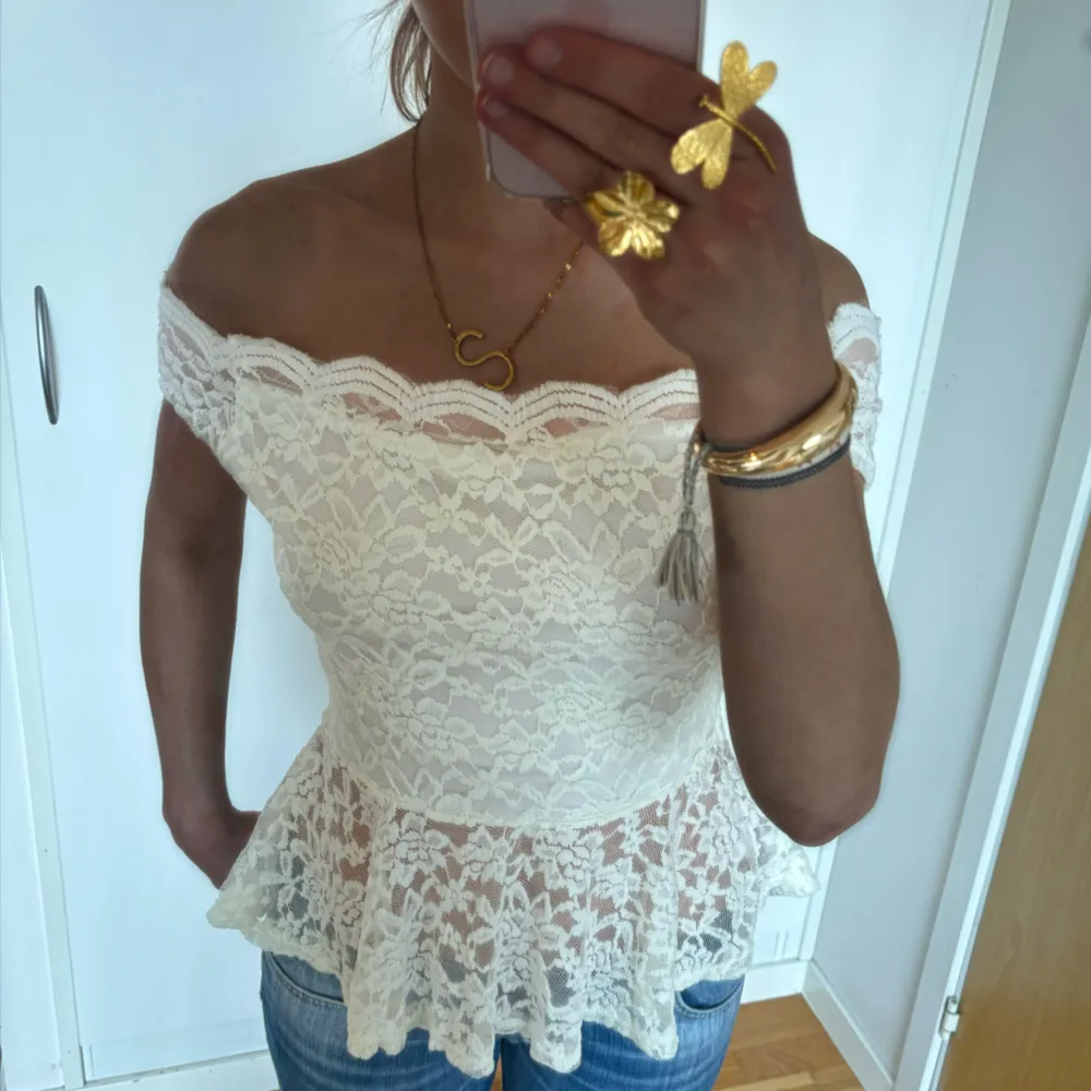 Vit Spets Topp | Toppar