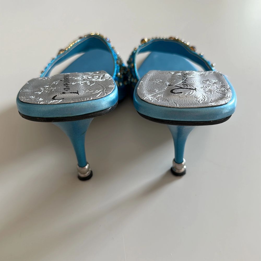 Blå Turkosa klackskor - | Plick Second Hand