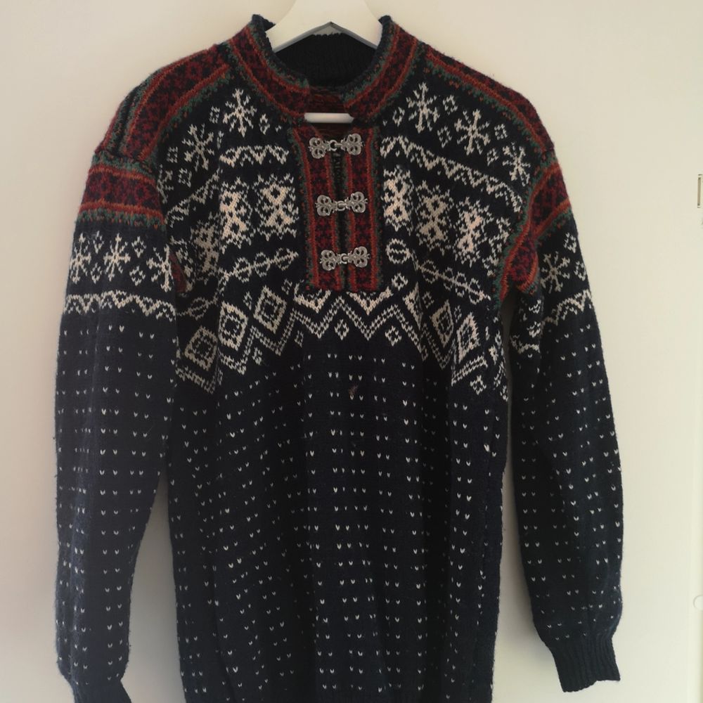 Superhärlig hemmastickad lusekofta | Plick Second Hand