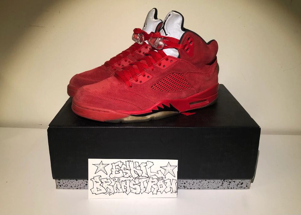 Röd Jordan 5 Red Suede - Jordans | Plick Second Hand