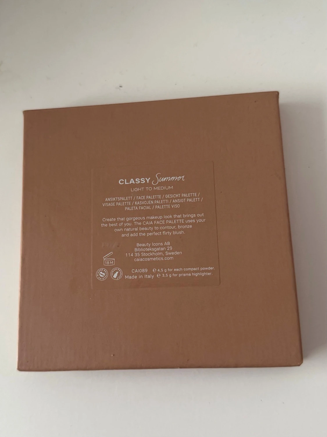 Beige Caia Classy Summer Face Palette