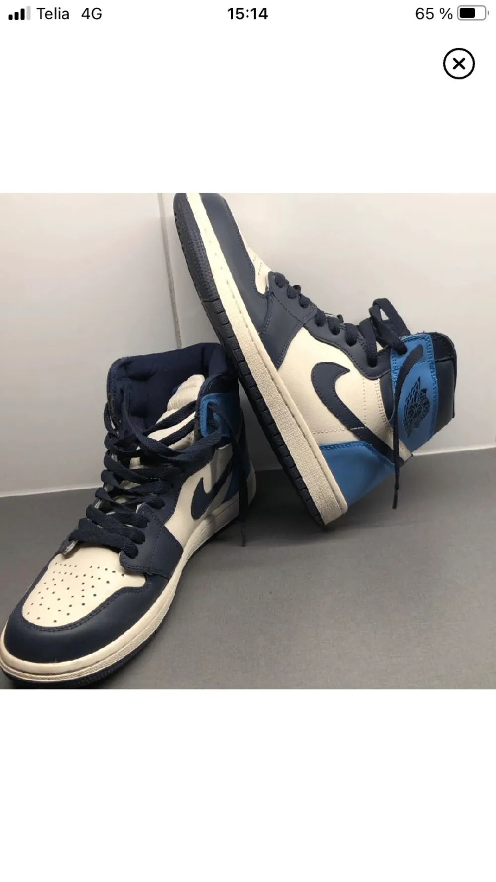 Blå Jordan 1 High Obsidian Replicor
