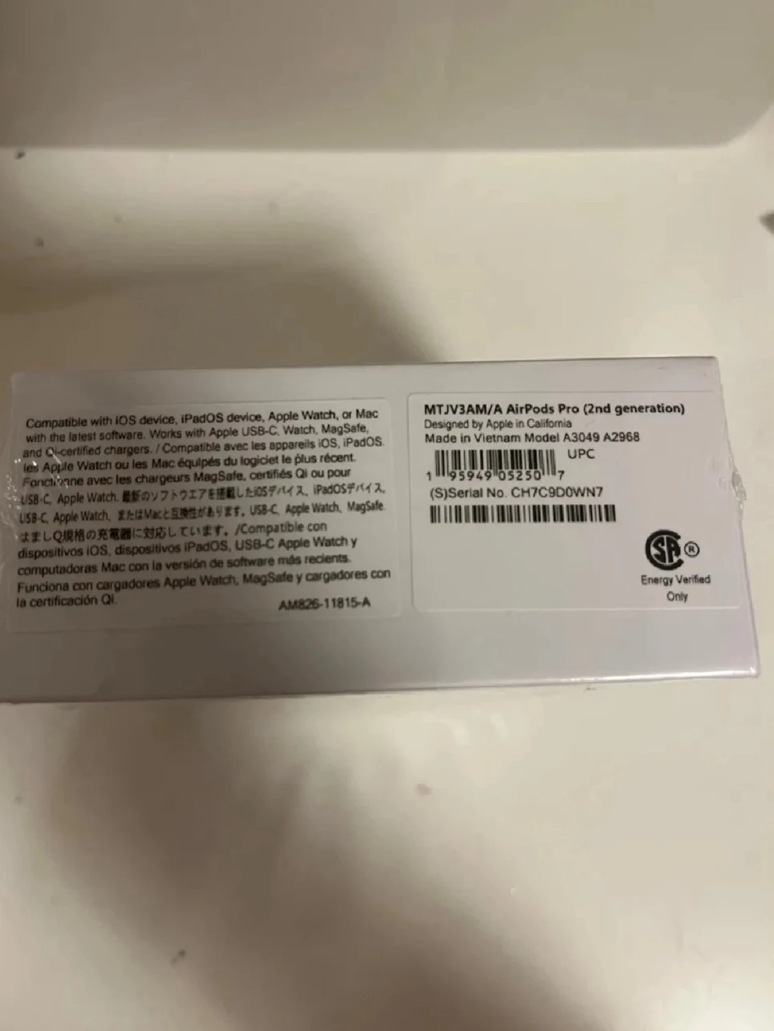 Vit Air Pods Pro (2nd Generation) Med Mag Safe Laddningsetui (Usb C)