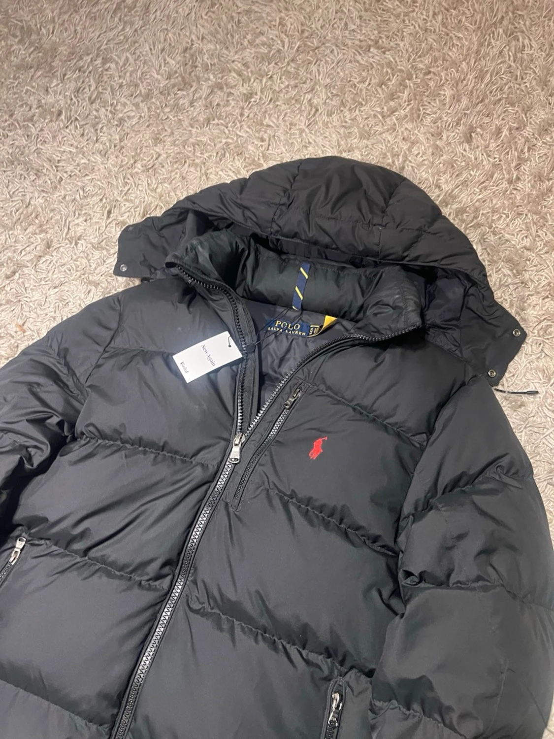 Polo Ralph Lauren Puffer Jacka Vinter Herr M Svart Dun
