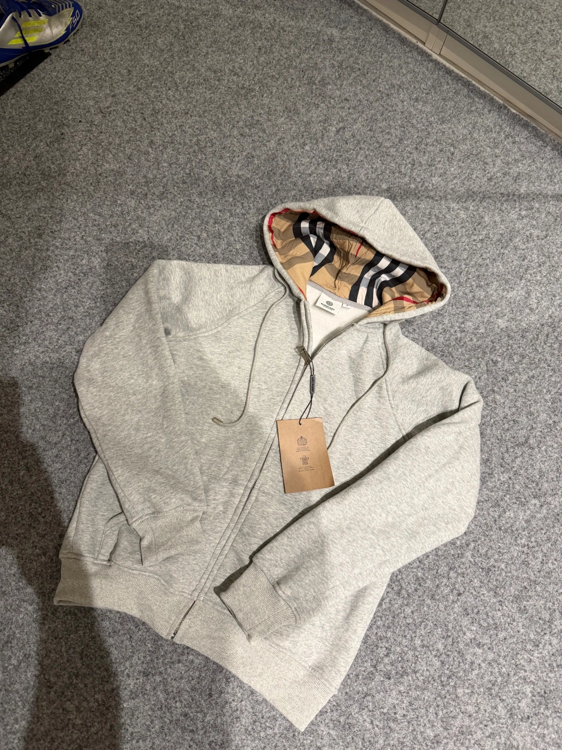 Grå Burberry Gray Zipper | Hoodies