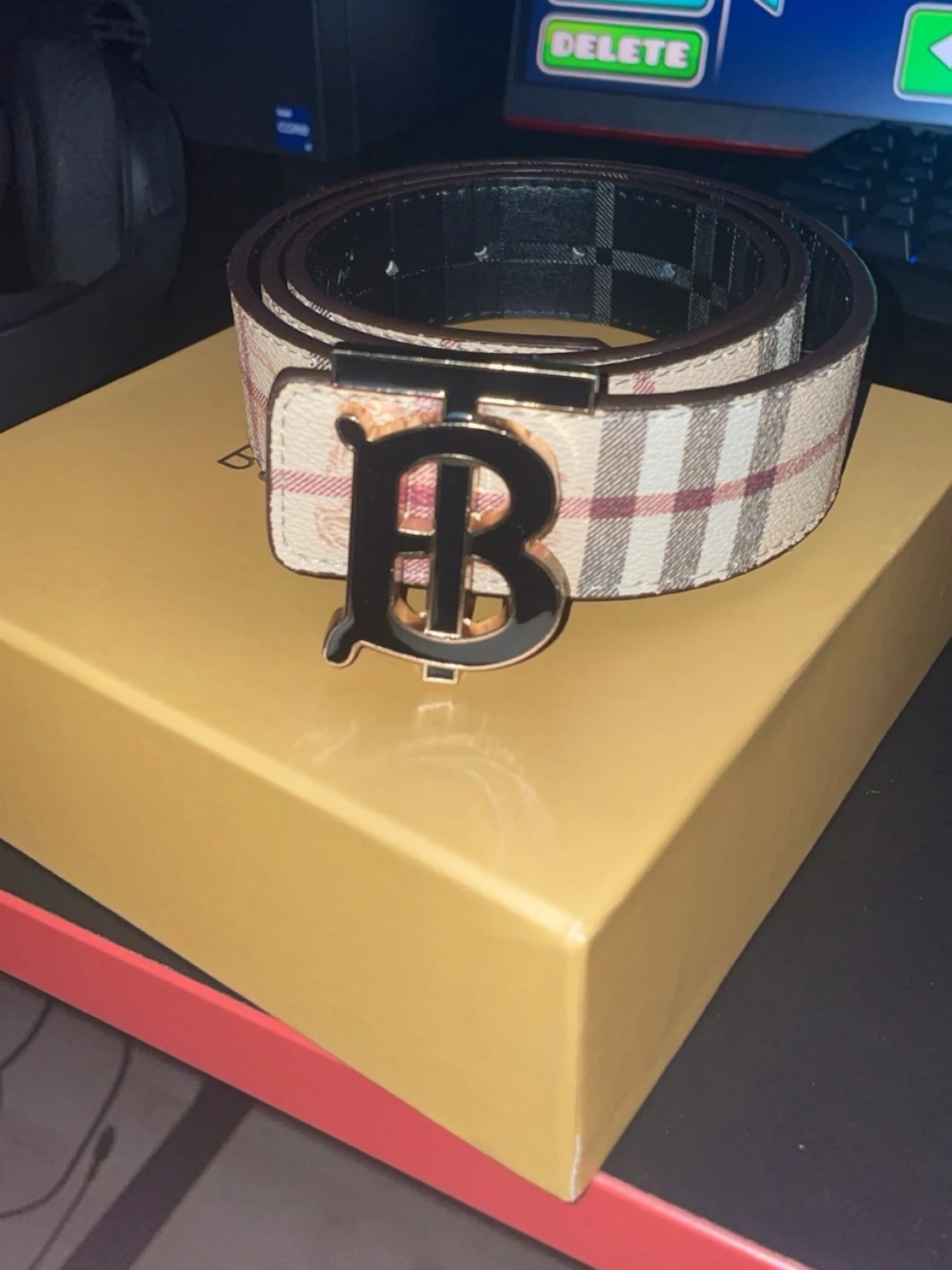 Svart Burberry Bälte Herr | Accessoarer