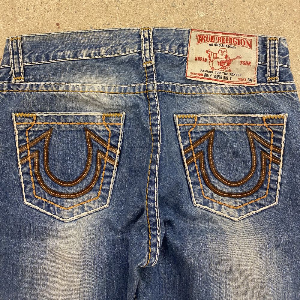 Blå Baggy True Religion Jeans | Plick Second Hand