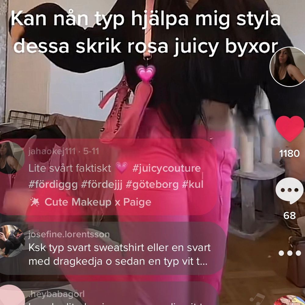 Rosa Skrik rosa Juicy couture byxor 💗 | Plick Second Hand