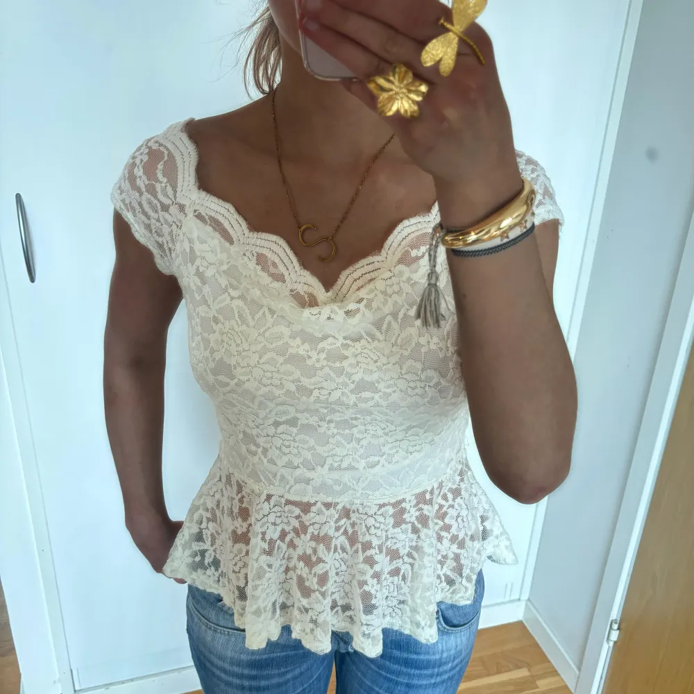 Vit Spets Topp | Toppar