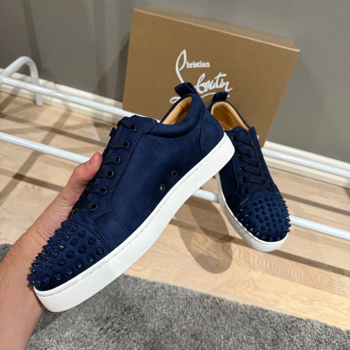 Mörkblå Loubs Spikar | Skor