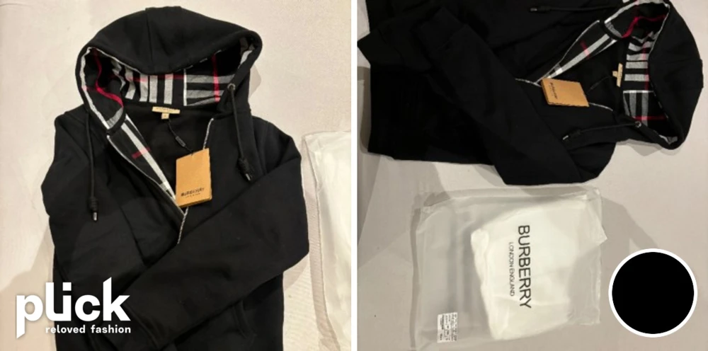 Svart Burberry Kofta | Huvtröjor & Träningströjor