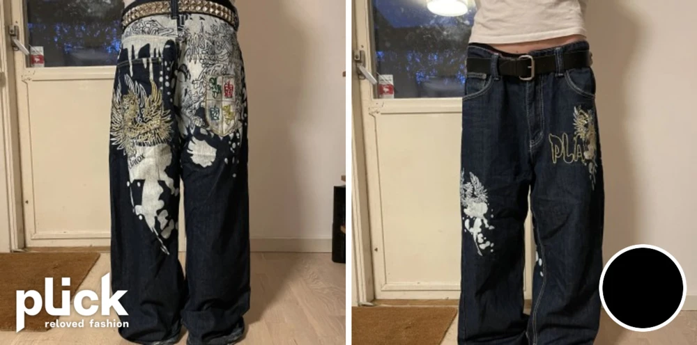 Blå Unika Baggy Jeans | Jeans & Byxor