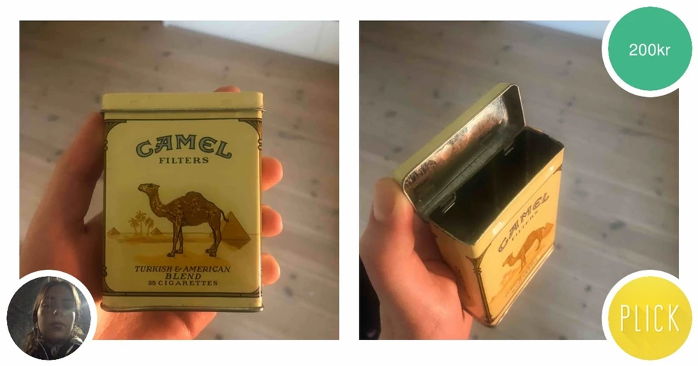 Cigarettfodral i plåt från Camel | Plick Second Hand