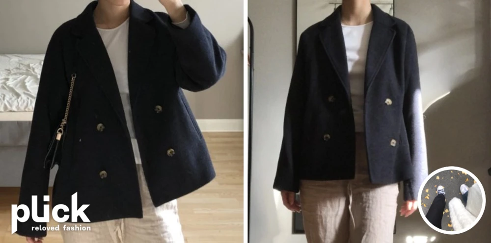 Marinblå Kappa | Mango | Jackor