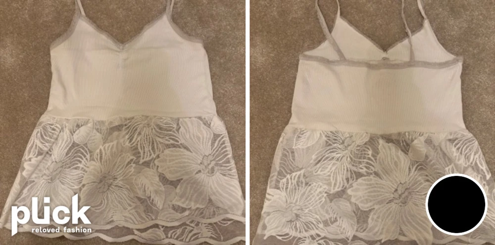 Vitt Linne Med Spetskant Och Spetsnederdel | H&M