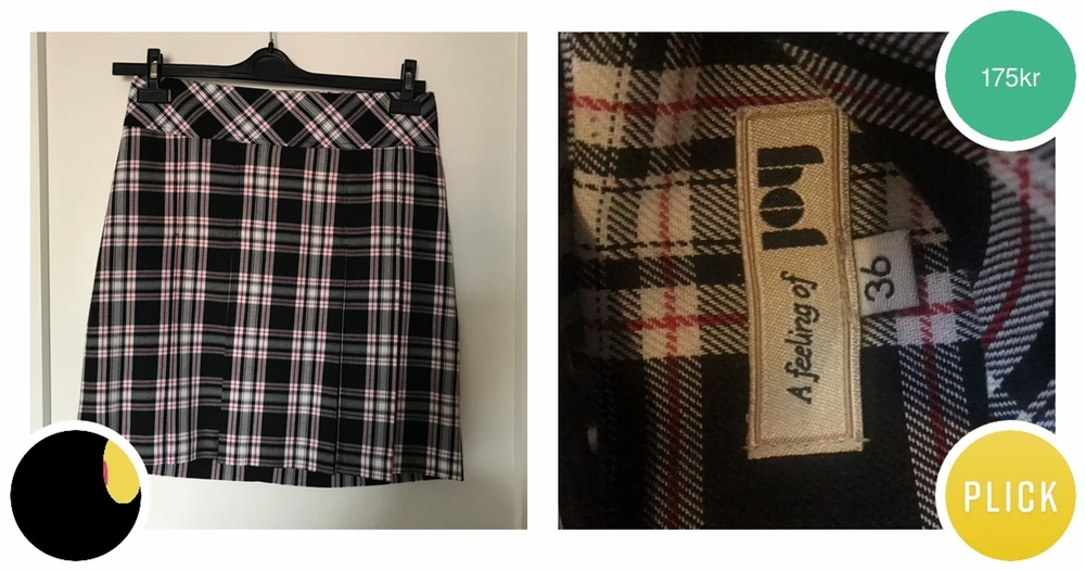 Rutig kjol - Kjolar | Plick Second Hand