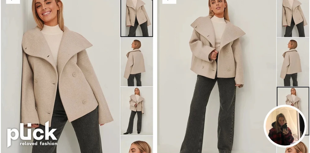 Beige Nakd Dubbelbröstad Kappa Kort