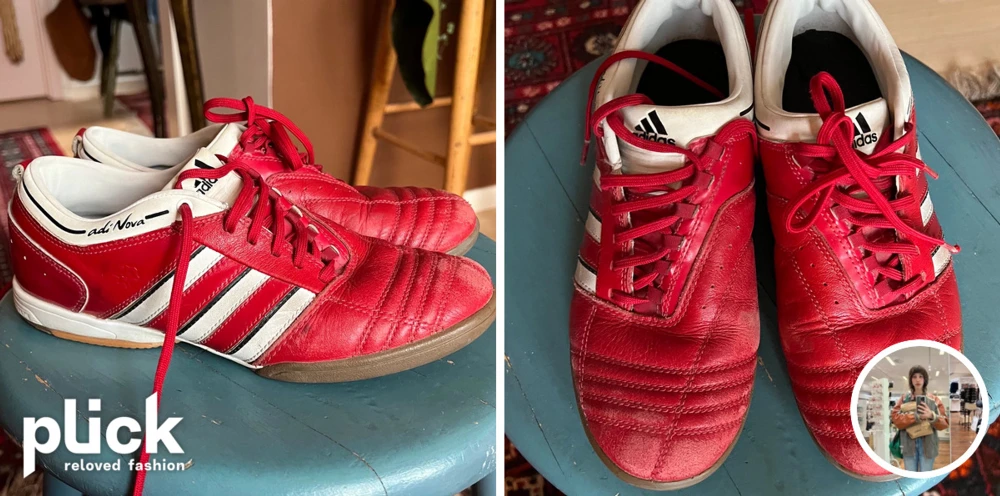 Röda Adidas Asymmetriska Skor | Skor