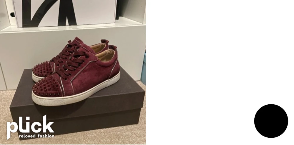 Vinröda Christian Louboutin Skor