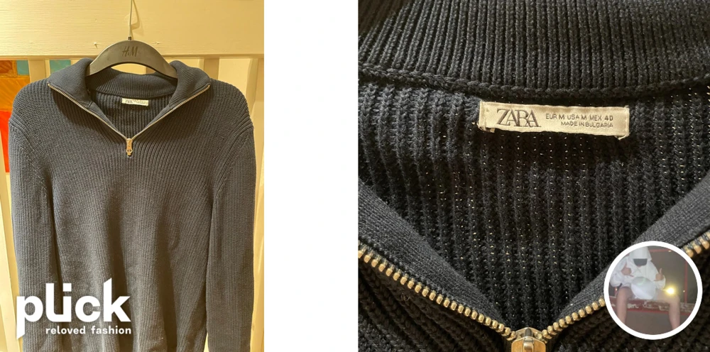 Stickad Half Zip | Zara | Stickat