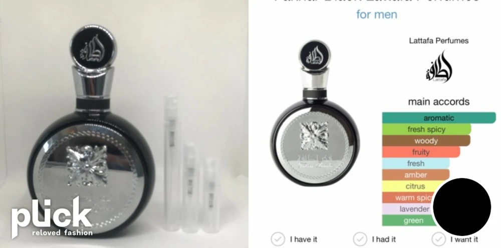 Svart Lattafa Fakhar Black Sample